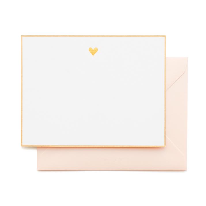 Gold Heart Note Set – O'Toole's Paper and Products